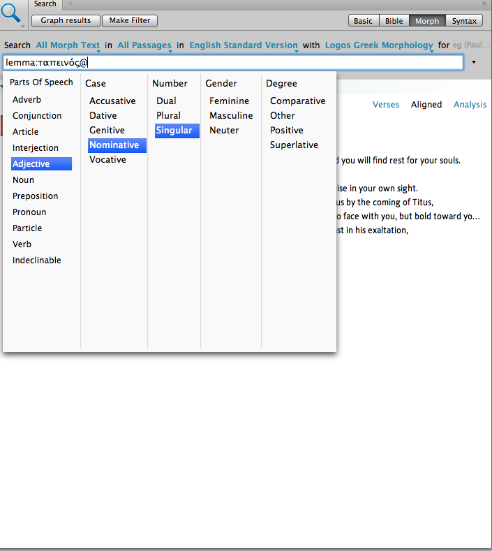 BUG GM Morph search - Logos Community